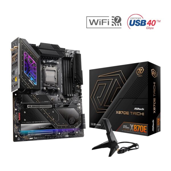 ASRock X870E TAICHI AMD AM5 Socket Motherboard, E-ATX, 4x DDR5 Slots ...